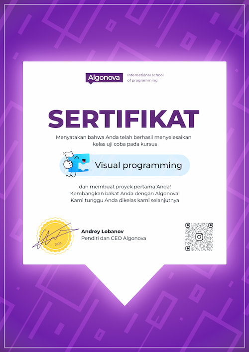 Algonova : Sekolah pemrograman online untuk anak-anak berusia 5-17 tahun